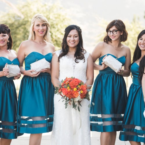 Bridesmaids Clutch Leaf Lace Gift Set Lace Bridesmaid Clutch - Etsy