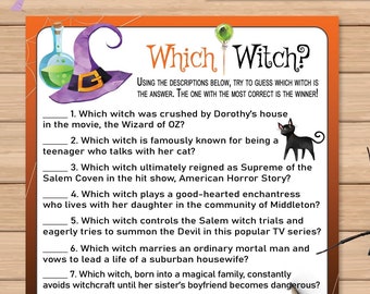 Halloween Which Witch Game - Etsy