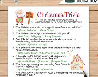Christmas Trivia Digital - Etsy