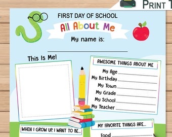All About Me Printable | Etsy