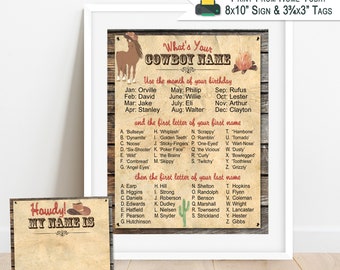 Cowboy Party Game | Etsy