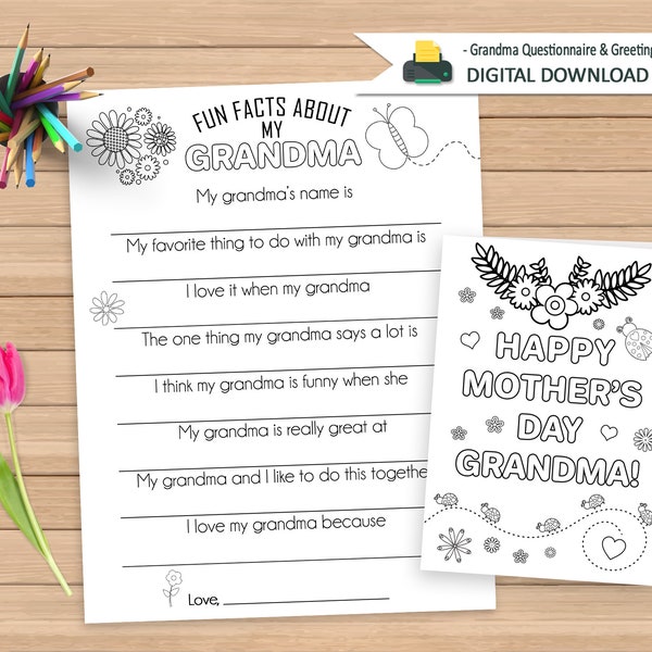 Mothers Day Card Grandma - Etsy