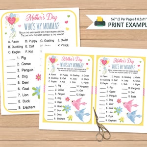 Mother's Day Game Mother's Day Quiz Printable - Etsy