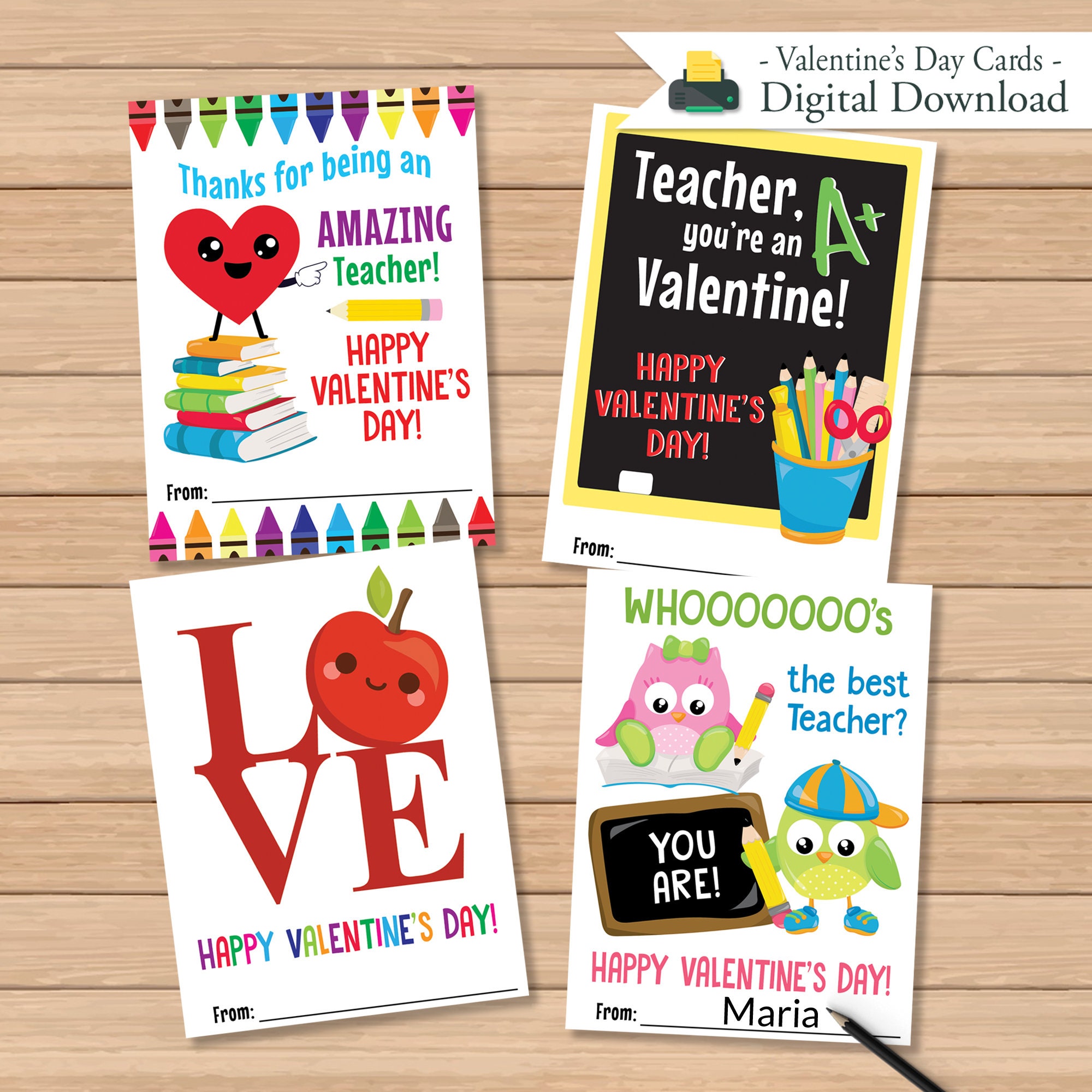 Valentines Day Cards For Kids From Teacher