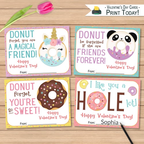 Kids Valentine's Day Card Printable Instant Download | Etsy