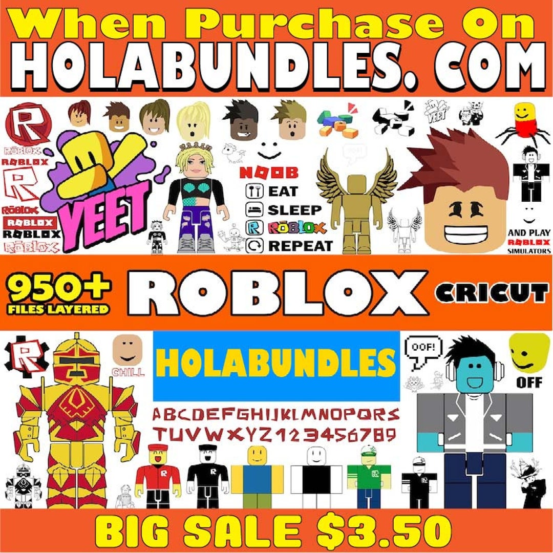 Roblox Svg Bundle, Roblox Png, Roblox Boy Svg, for Cricut, Birthday Svg ...