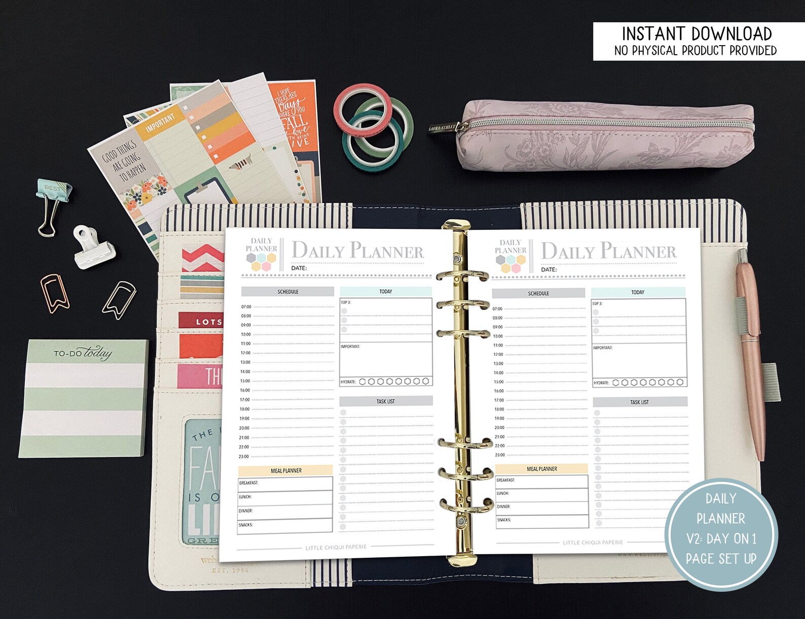 Printable Daily Planner Daily Planner Kit Daily Planner - Etsy