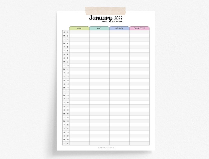 Printable Family Planner Editable Family Planner Monthly - Etsy