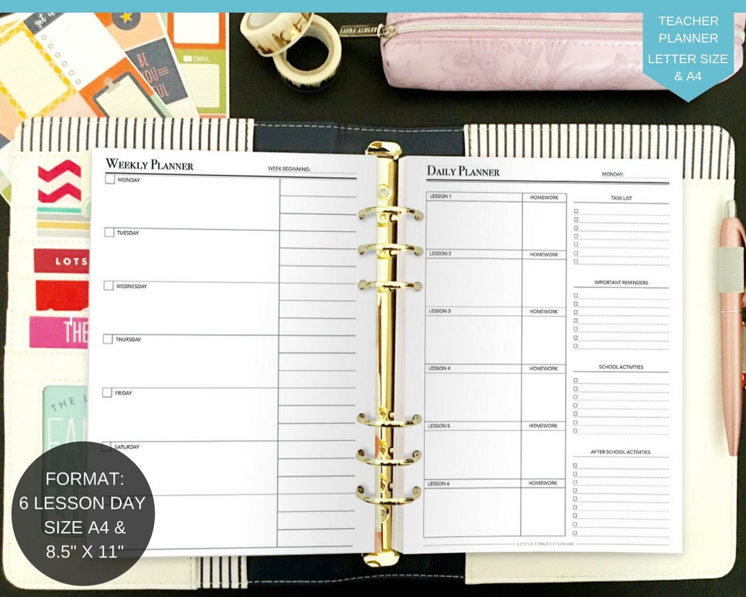 2021-2022 Teacher Planner Printable Teacher Lesson Planner Academic ...