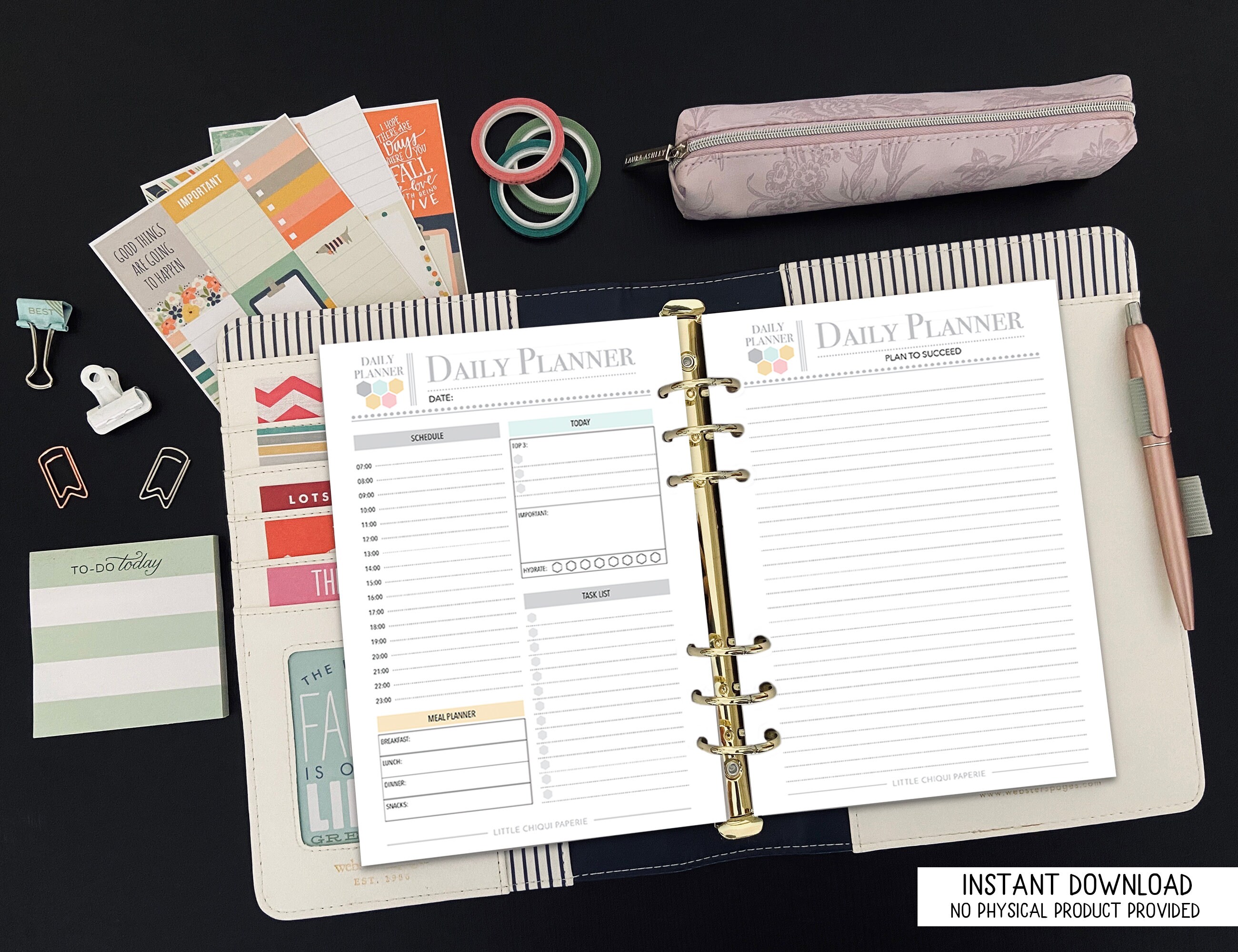 Printable Daily Planner Daily Planner Kit Daily Planner Inserts INSTANT ...