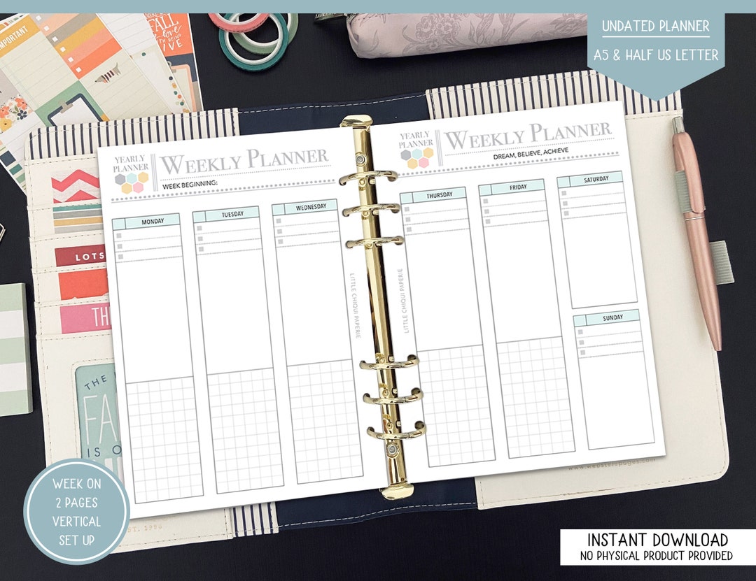 2021 Printable Yearly Planner 2021 Printable Weekly Planner Instant ...