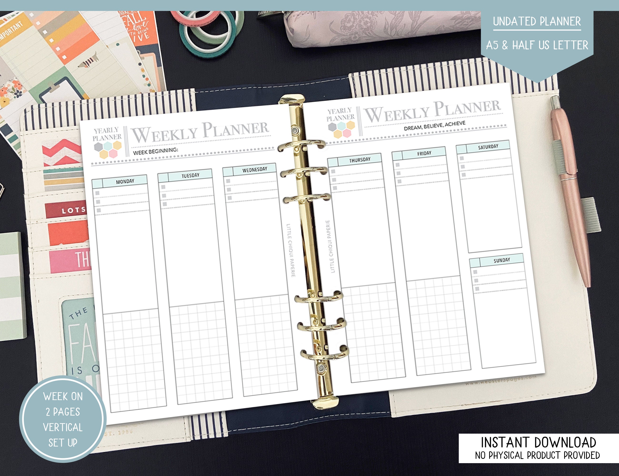 2021 Printable Yearly Planner 2021 Printable Weekly Planner - Etsy