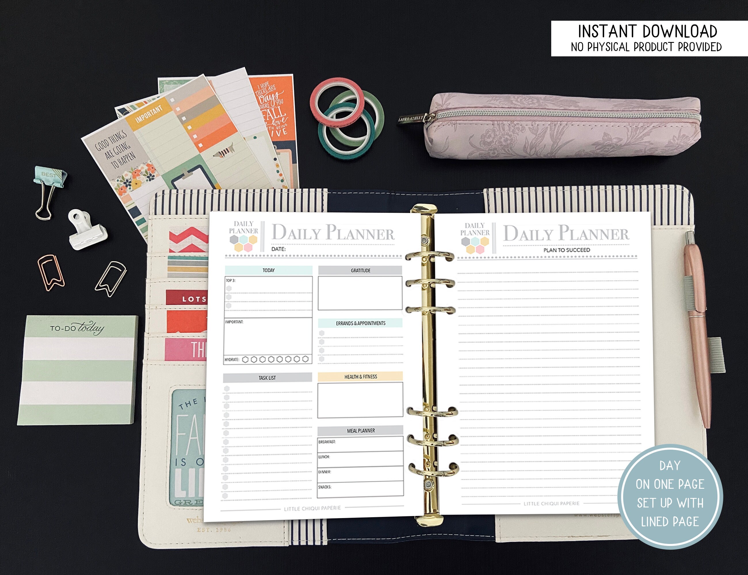 Printable Daily Planner Daily Planner Kit Daily Planner Inserts INSTANT ...