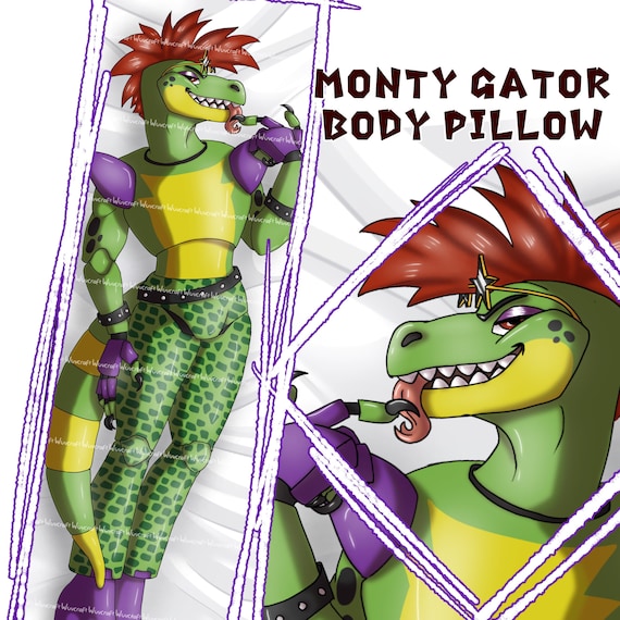 Fnaf Body Pillow Dakimakura Montgomery Gator Security Breach Etsy