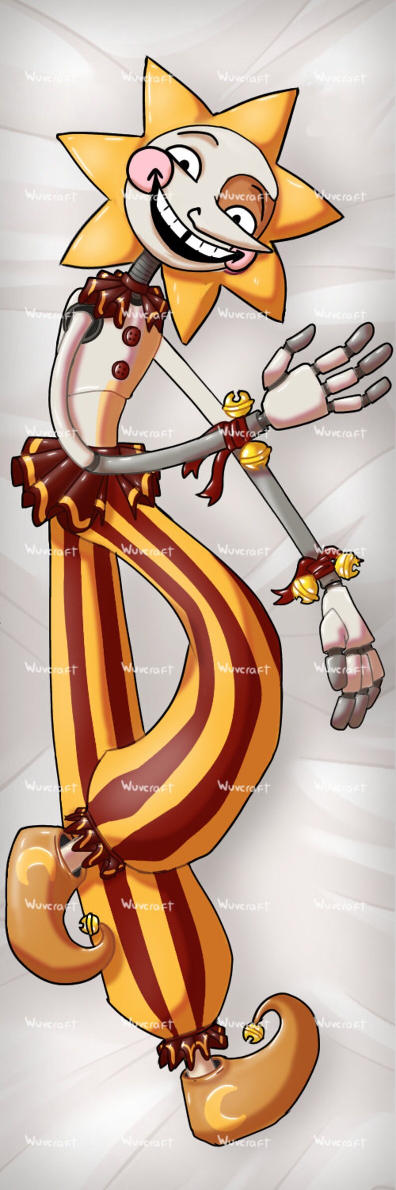 Fnaf Body Pillow Dakimakura Sun Security Breach Etsy