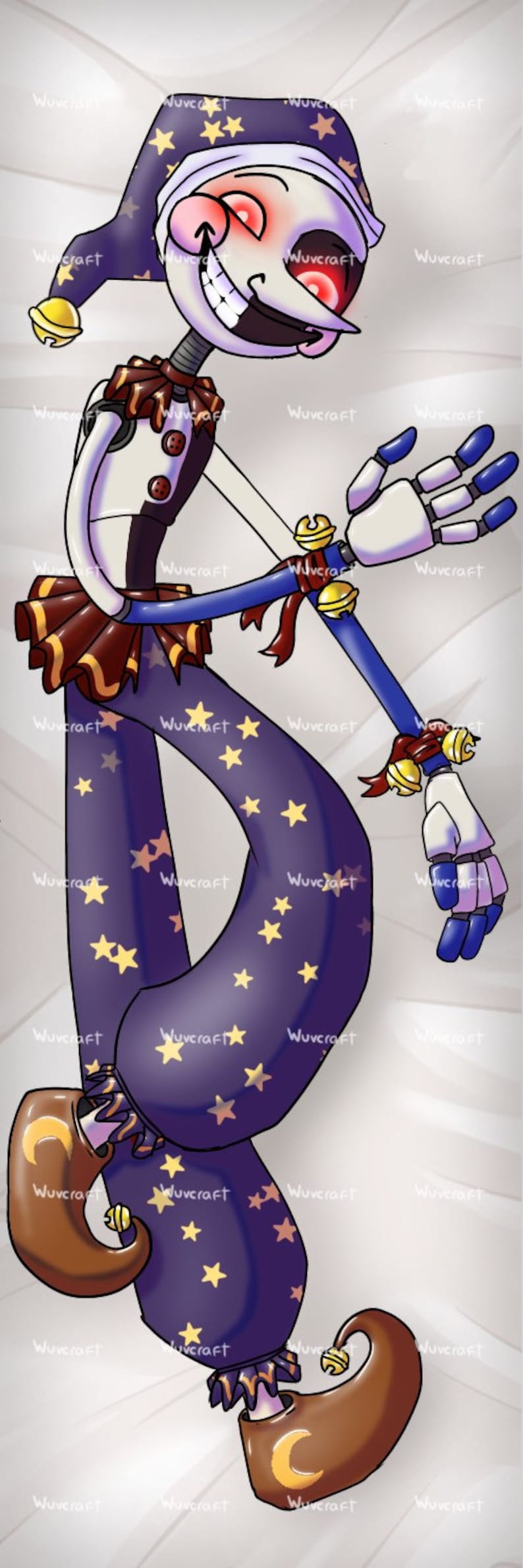 FNAF Body Pillow Dakimakura, Moon/moondrop, Security Breach - Etsy Hong ...
