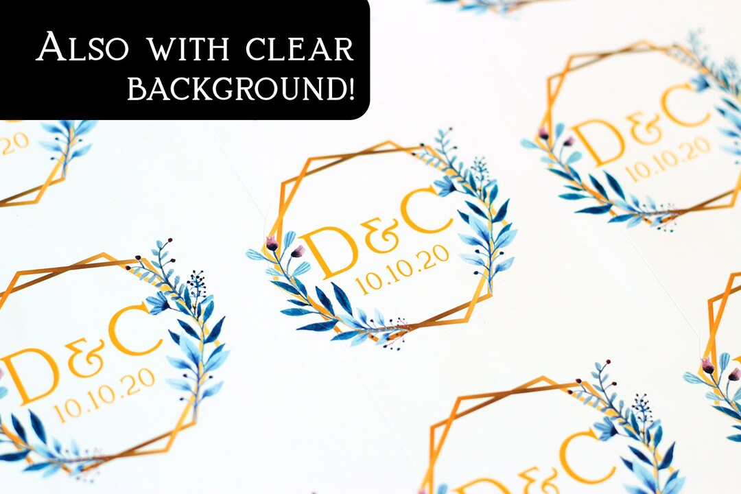 Personalized Wedding Stickers, Floral Envelope Seal, Custom Stickers - Etsy