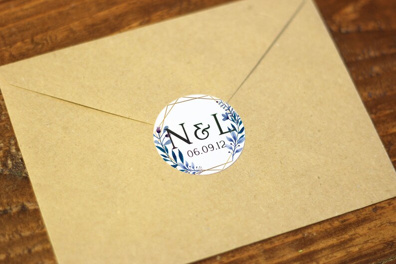 Personalized Wedding Stickers, Floral Envelope Seal, Custom Stickers - Etsy