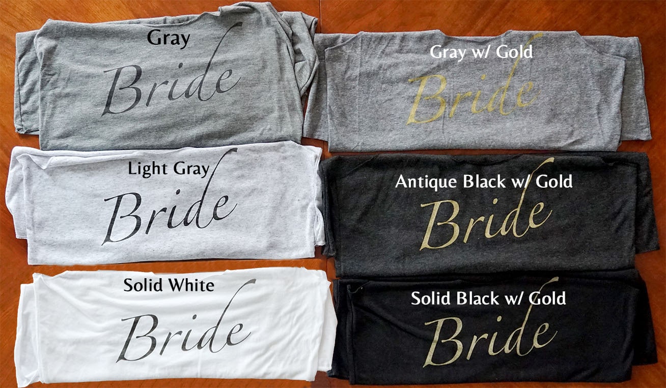 Bride Shirt, Several Colors, Bride Tank Top, Bride T Shirt, Wedding ...