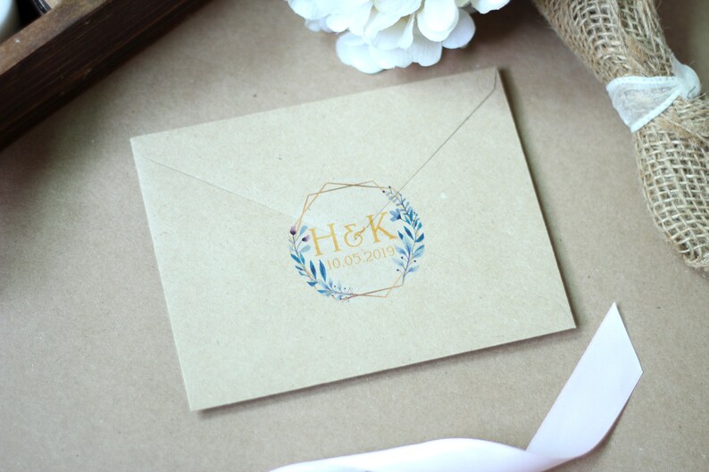 Personalized Wedding Stickers, Floral Envelope Seal, Custom Stickers - Etsy