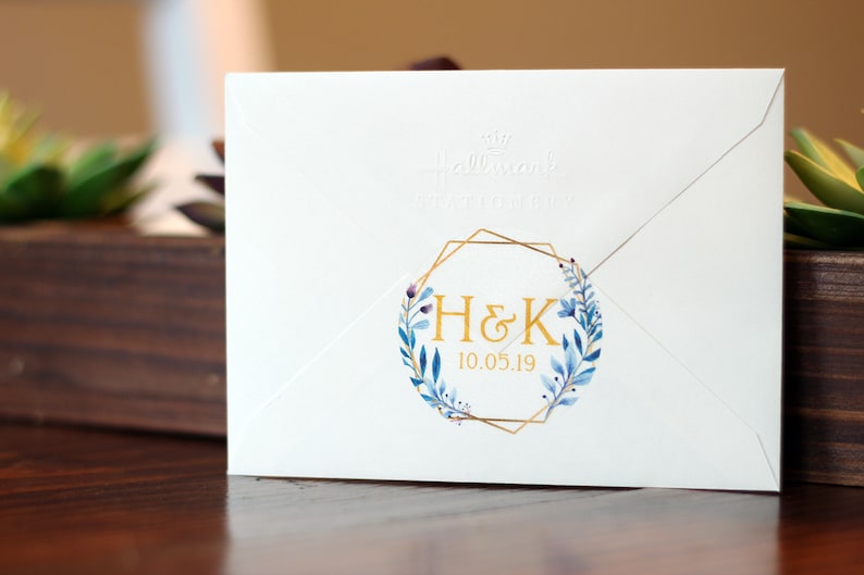 Personalized Wedding Stickers, Floral Envelope Seal, Custom Stickers - Etsy
