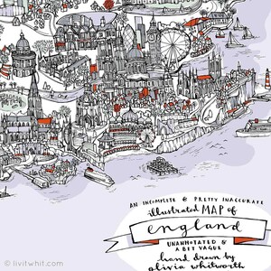 Print: A Map of England - Etsy