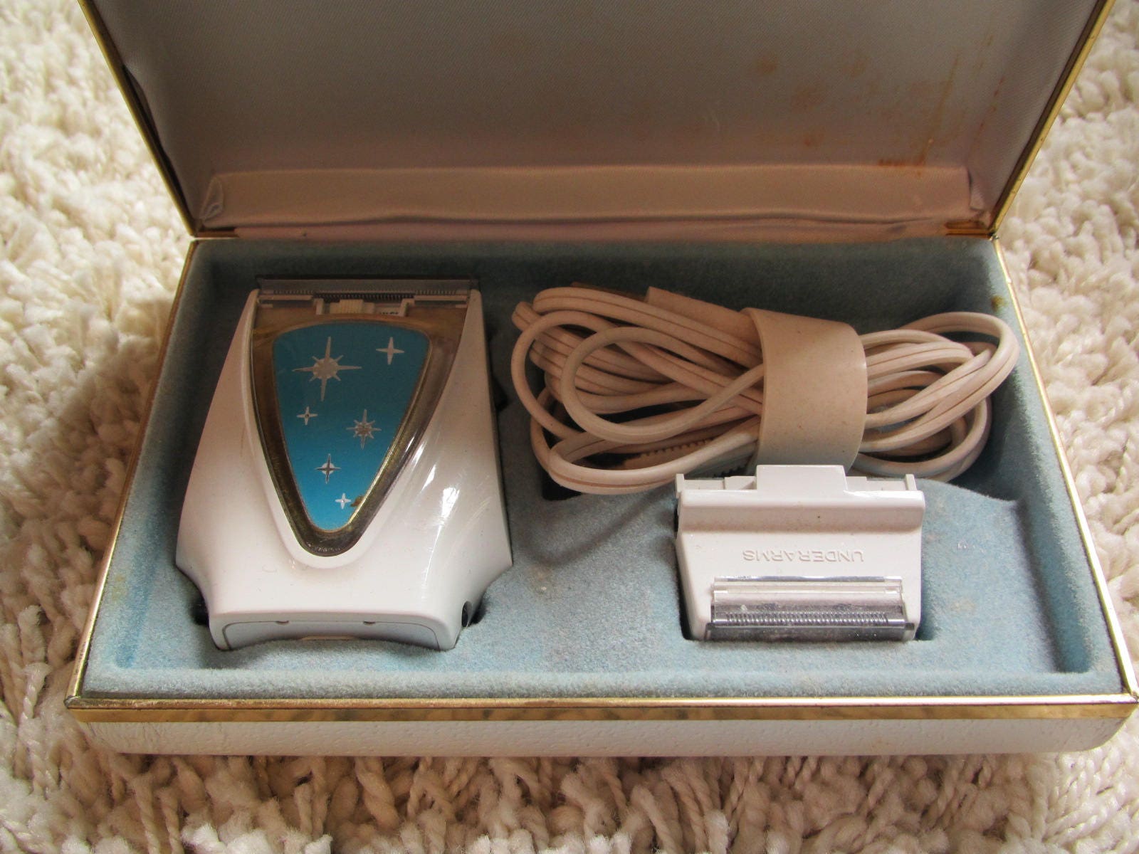 Vintage 1960s Lady Remington Turquoise Electric Shaver CL-285 Works ...