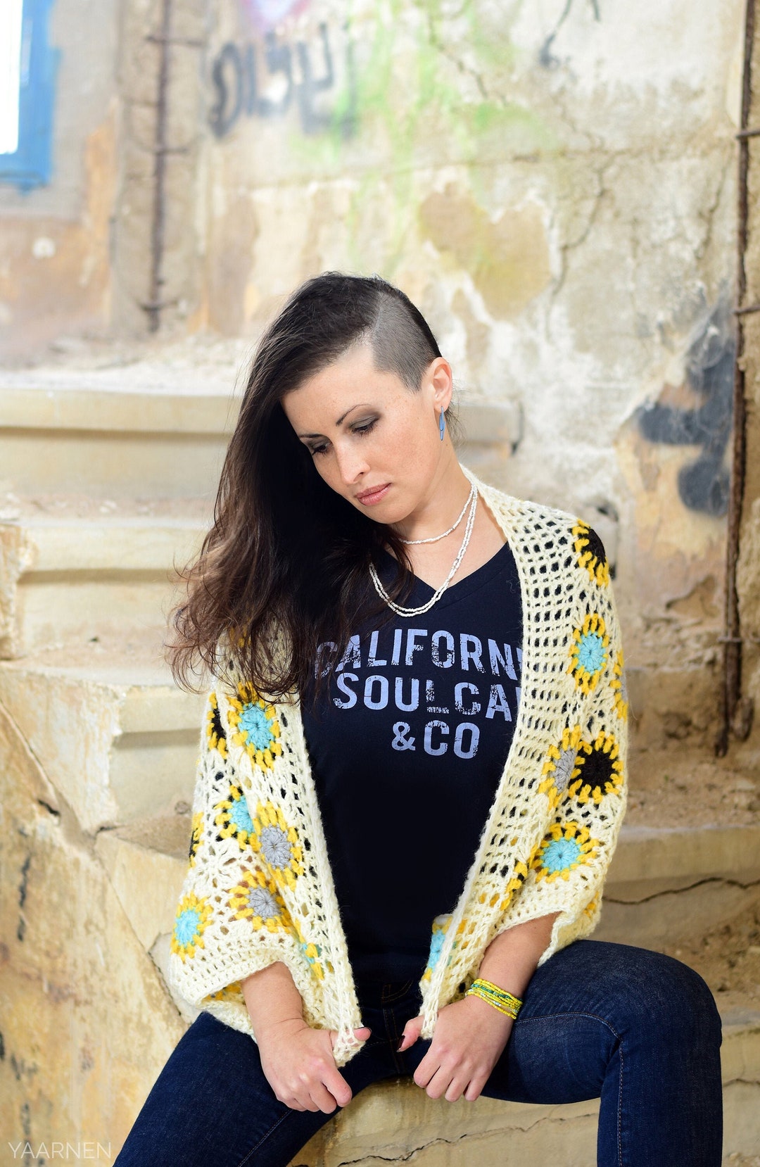 Crochet Cardigan Pattern, Womens Seamless Cardigan, Loose Fit Crochet ...