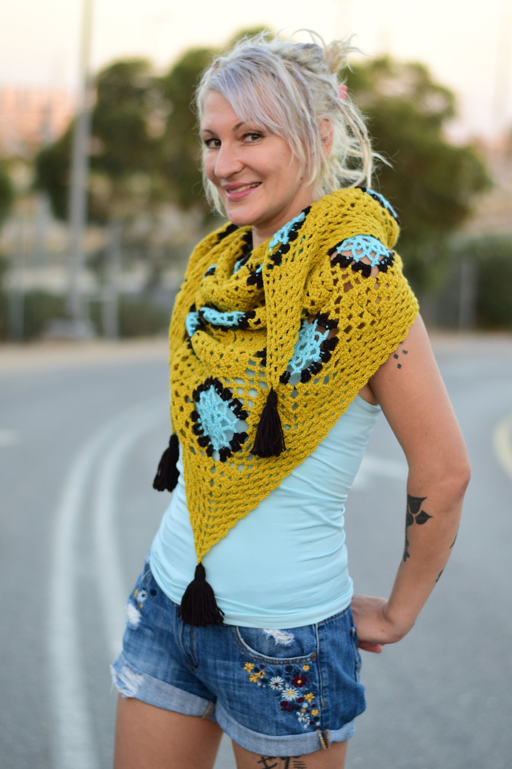 Triangle Scarf PDF Pattern Crochet Lace Shawl Pattern Crochet - Etsy