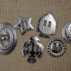Silver Assortment of Conchos (6 Pieces) - Etsy