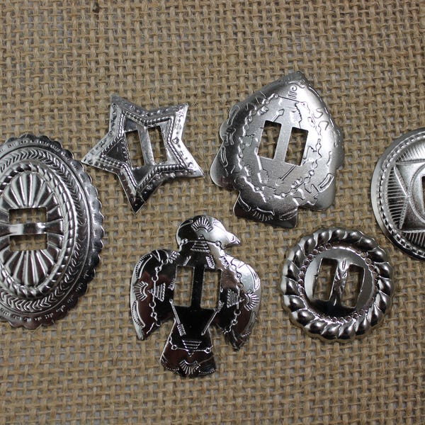 Nickel Conchos - Etsy