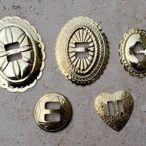 Gold Tone Assortment of Conchos (5 Pieces) - Etsy