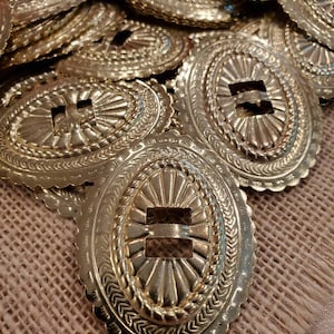 Large Gold Tone Sunburst Oval Conchos (6 Pieces) - Etsy