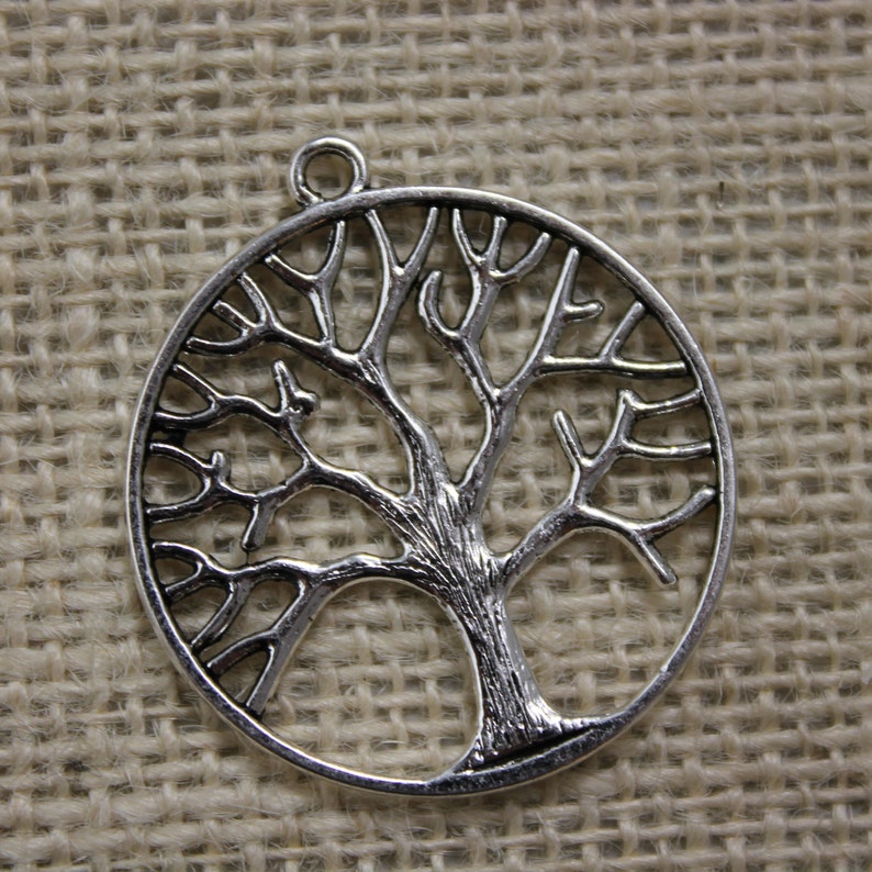 Large Pewter Silver Tree of Life Pendants 3 Pieces - Etsy