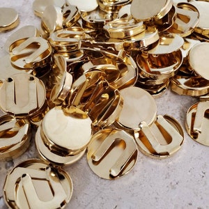 17mm Brass Slide Over Gold Tone Button Cover Findings (12 Pieces) - Etsy