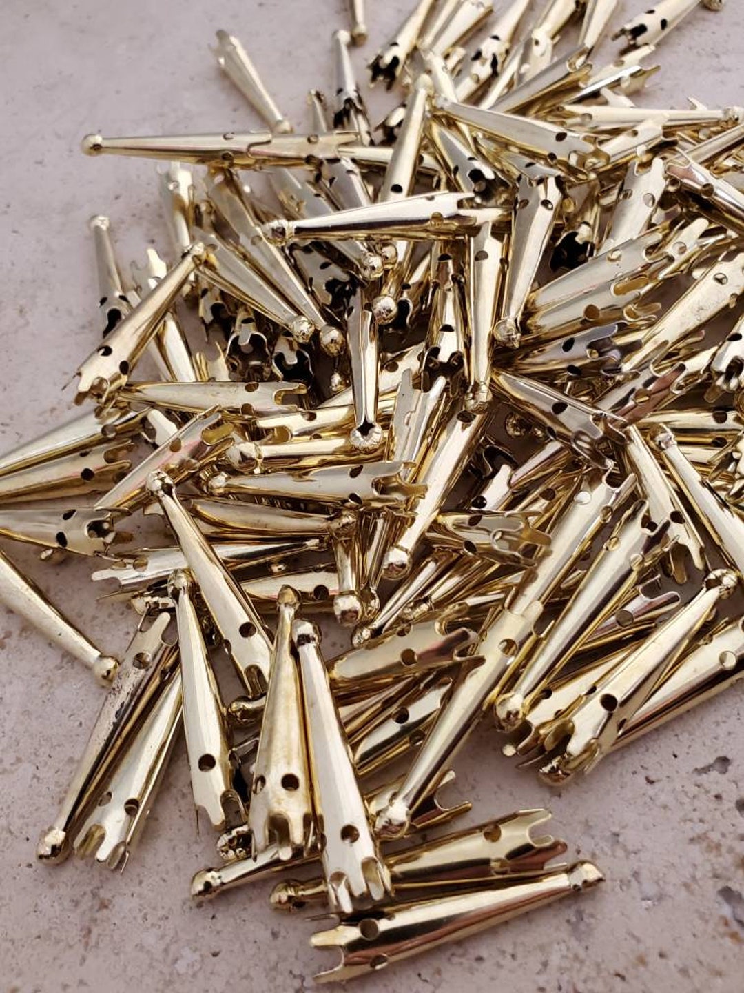 Shiny Gold 32mm Bolo Tips (10 Pieces) - Etsy