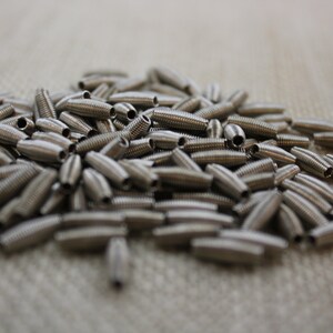 Vintage Silver Springy Tube Beads (24 Pieces) - Etsy
