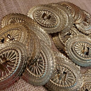 Large Gold Tone Sunburst Oval Conchos (6 Pieces) - Etsy