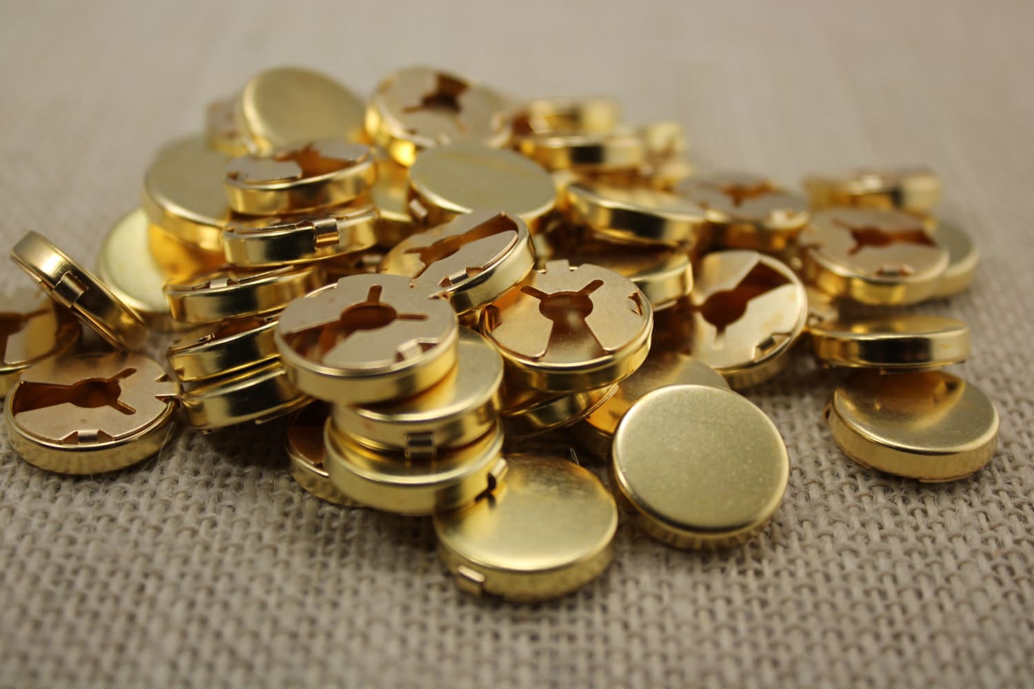 18mm Brass Button Cover Findings 12 Pieces - Etsy