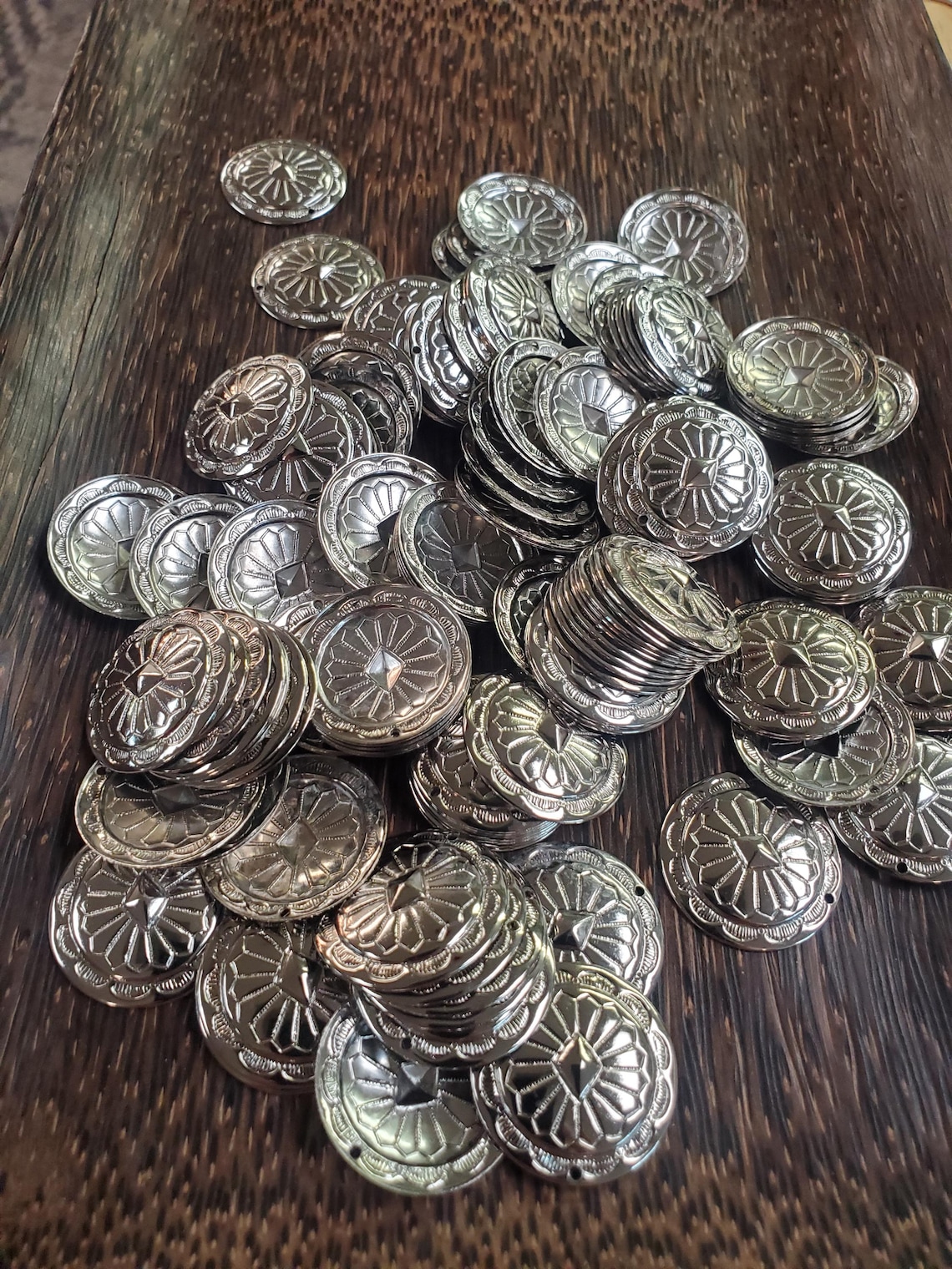 Silver Tone Southwestern Concho Charm (10 Pieces) - Etsy