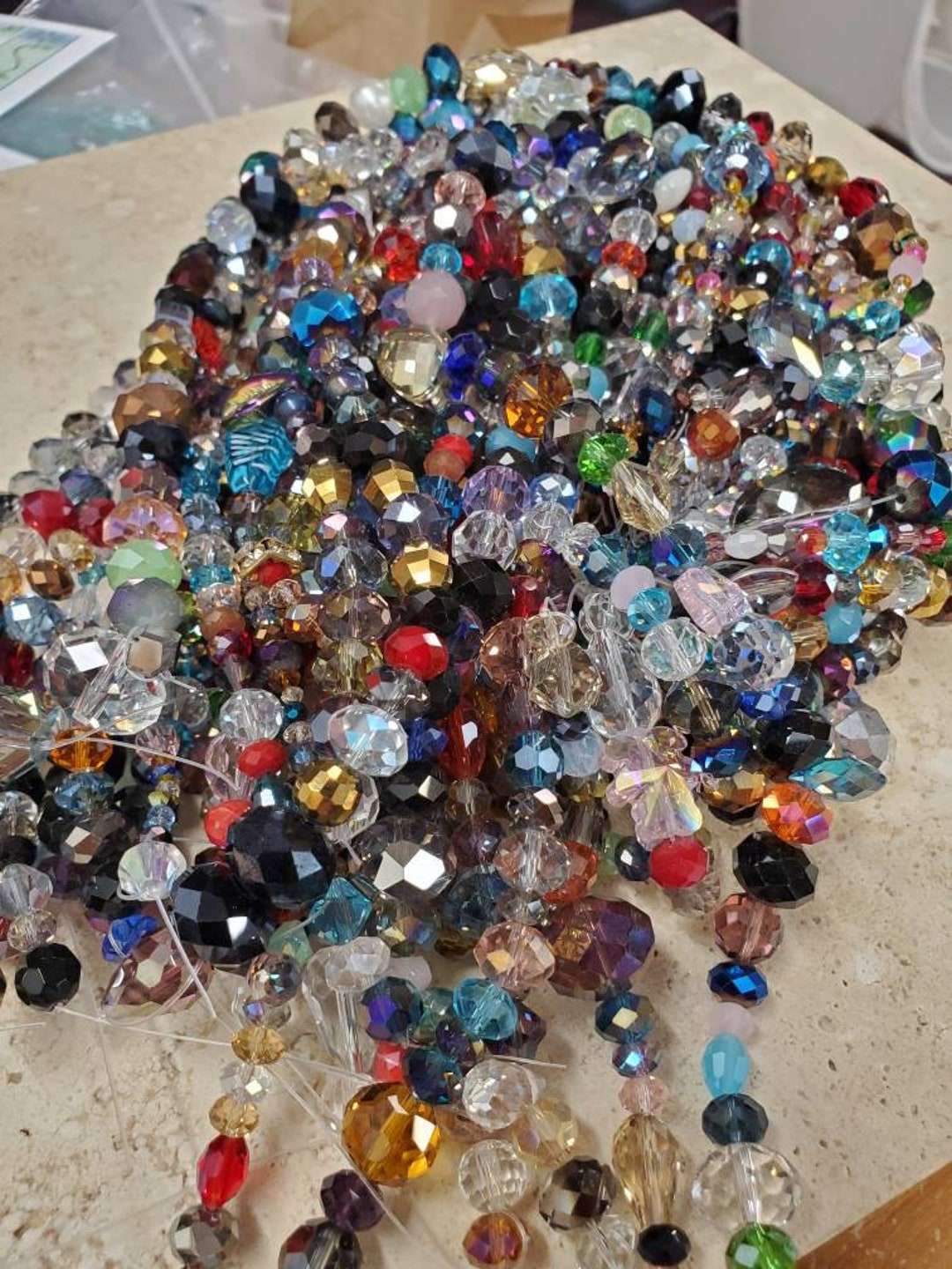 14" Strand of Assorted Crystals. Special Price! - Etsy
