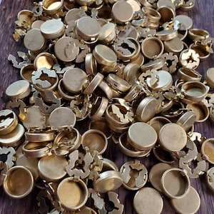 15mm Brass Button Cover Findings (12 Pieces) - Etsy