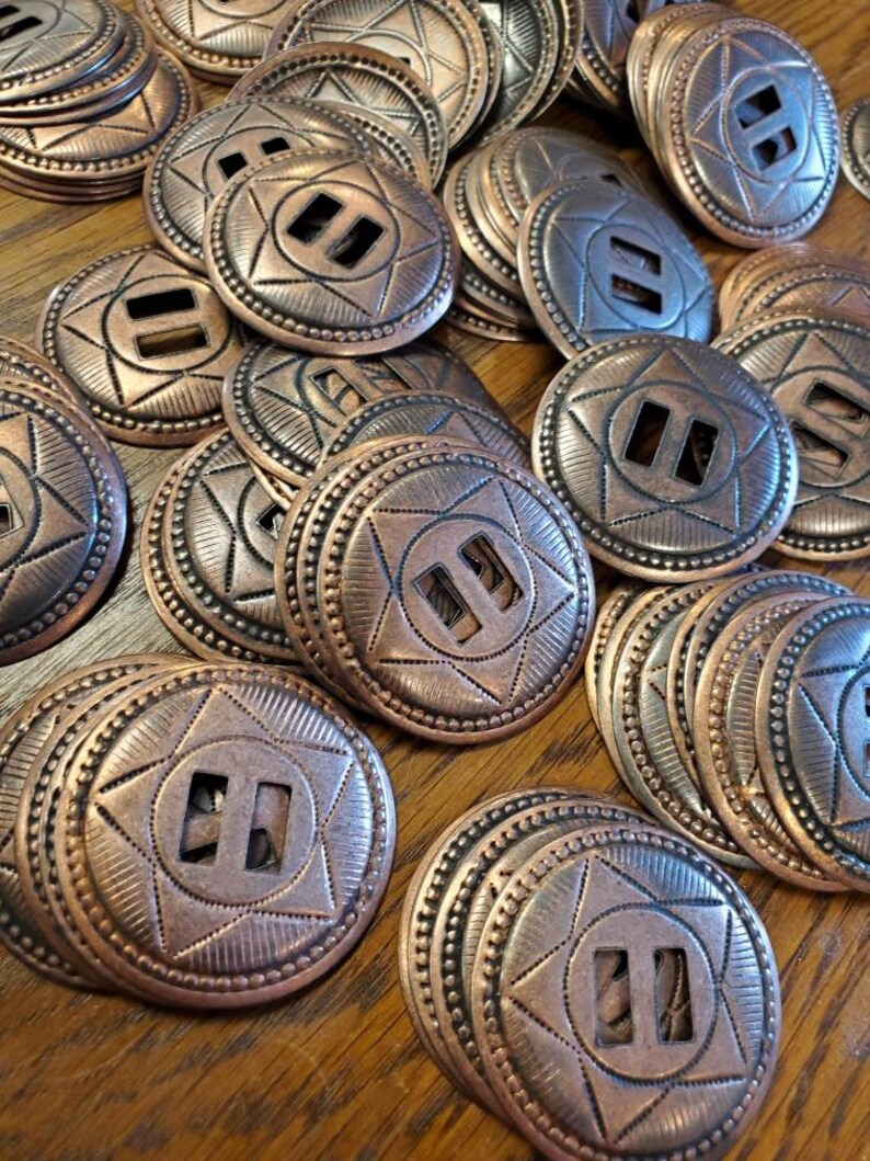Antique Copper Star Conchos (10 Pieces) - Etsy