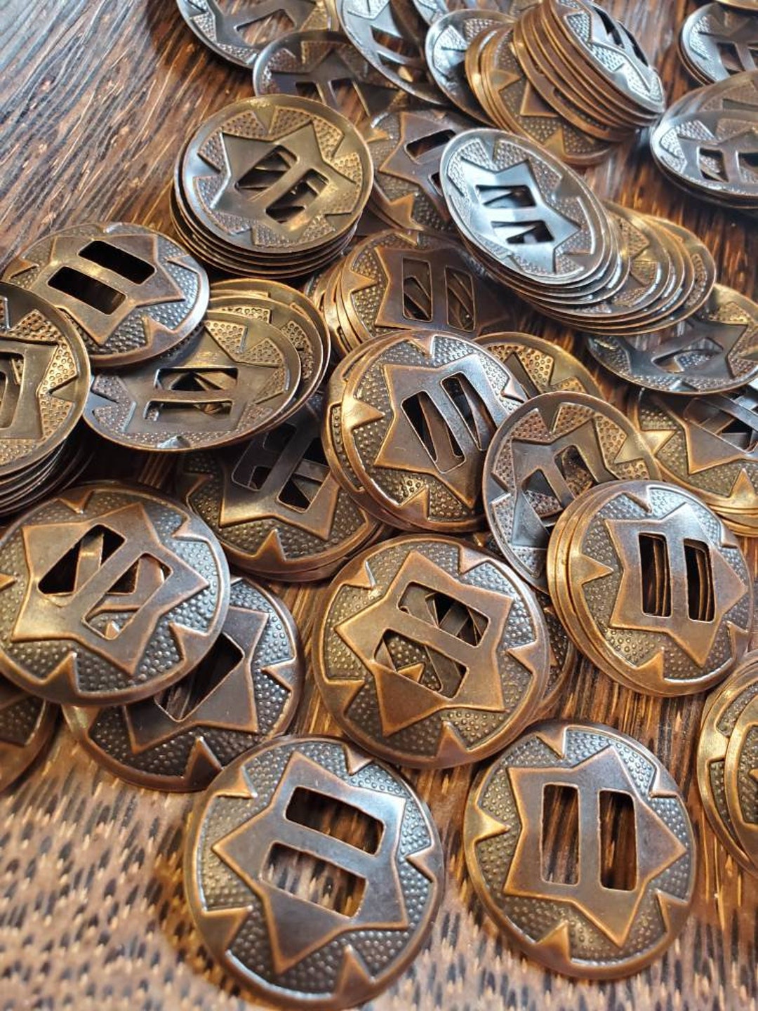 Antique Copper Round Star Conchos (6 Pieces) - Etsy