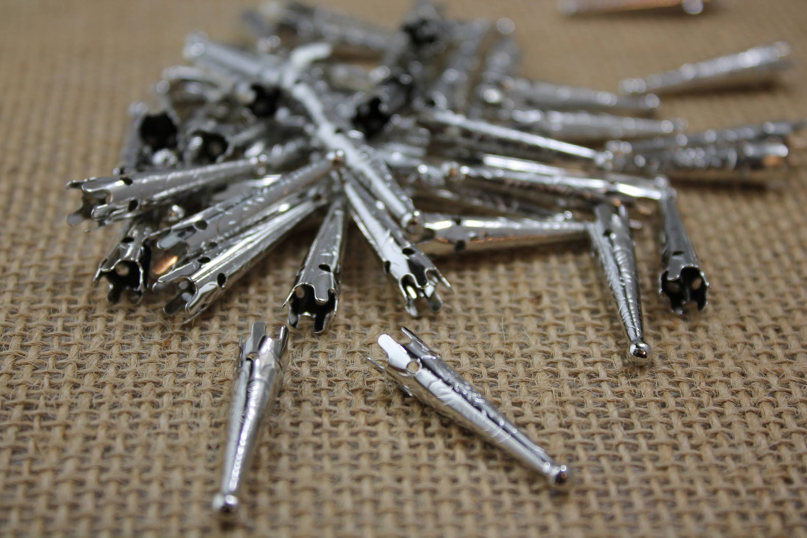 32mm Engraved Silver Bolo Tips 10 Pieces - Etsy