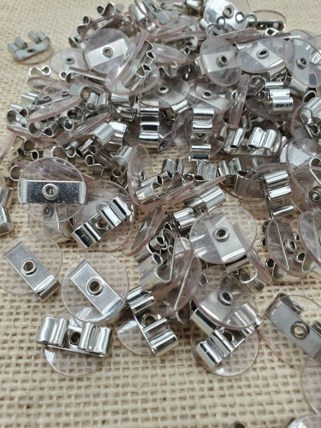 Bolo Slides/backings 1/2" Clear Disc Silver Tone. (10 Pieces) - Etsy