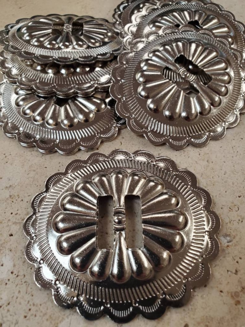 Extra Large Oval Scalloped 3x2.5 Conchos (4 Pieces) - Etsy