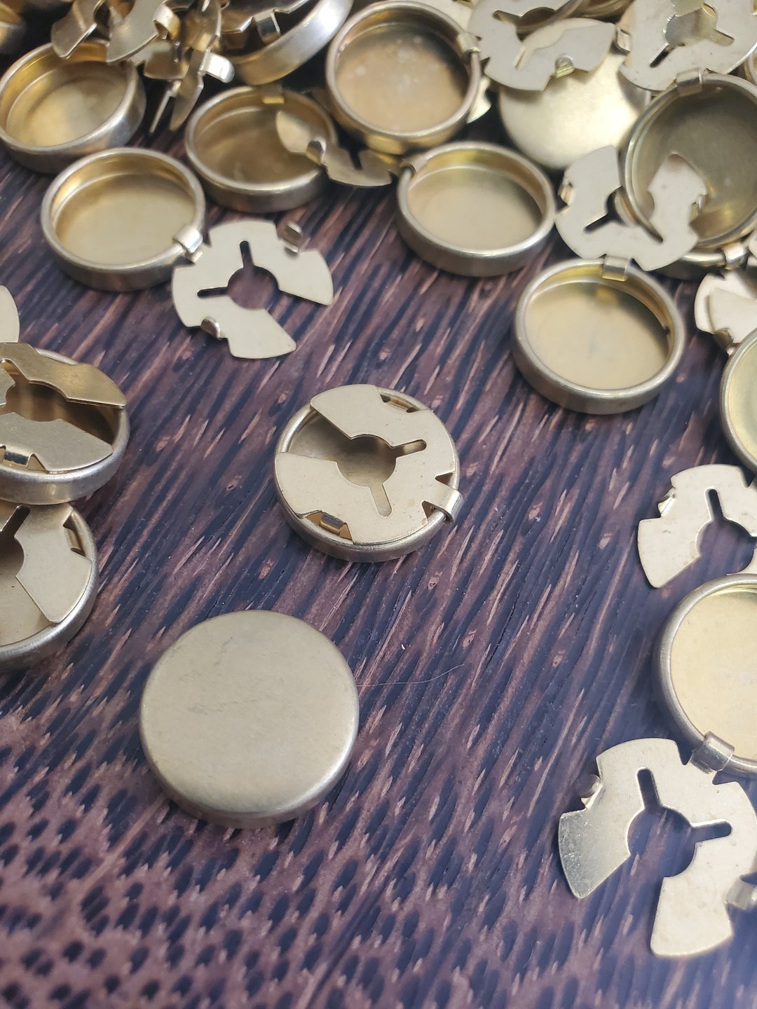 18mm Raw Brass Button Cover Findings (12 Pieces) - Etsy