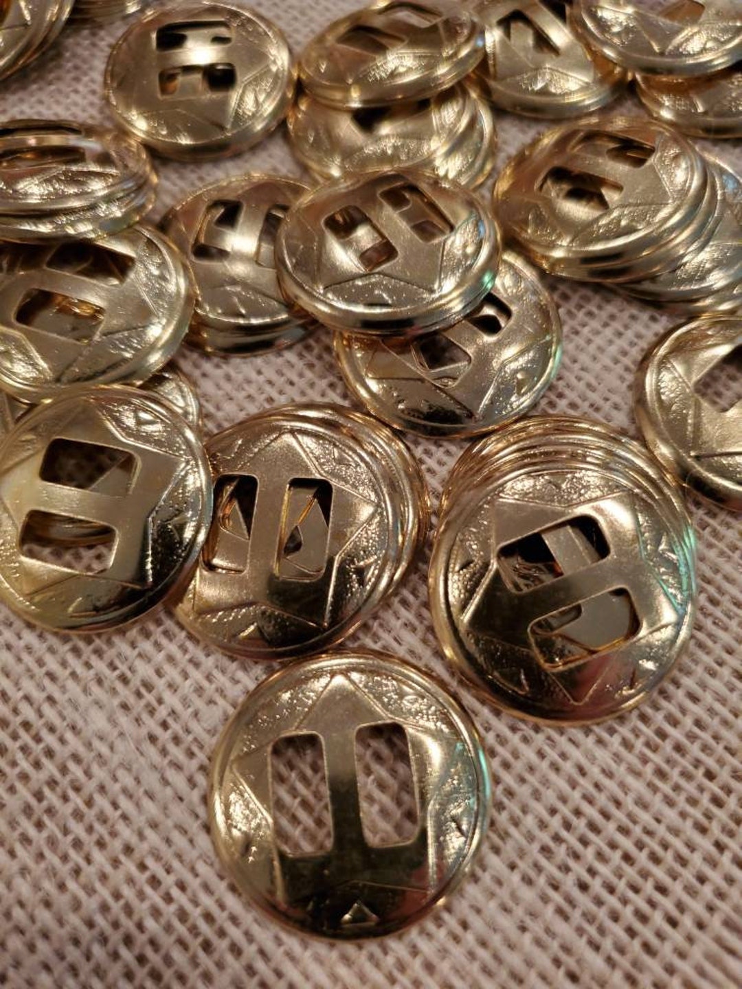 Small Gold Round Star Conchos (6 Pieces) - Etsy