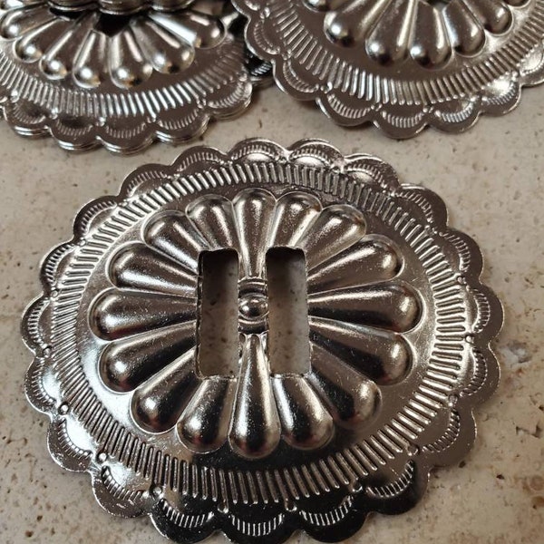 Silver Conchos - Etsy